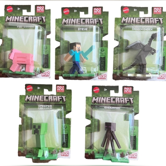 Mattel | Toys | 5 Minecraft Mini Action Figures New In Box Collectable ...
